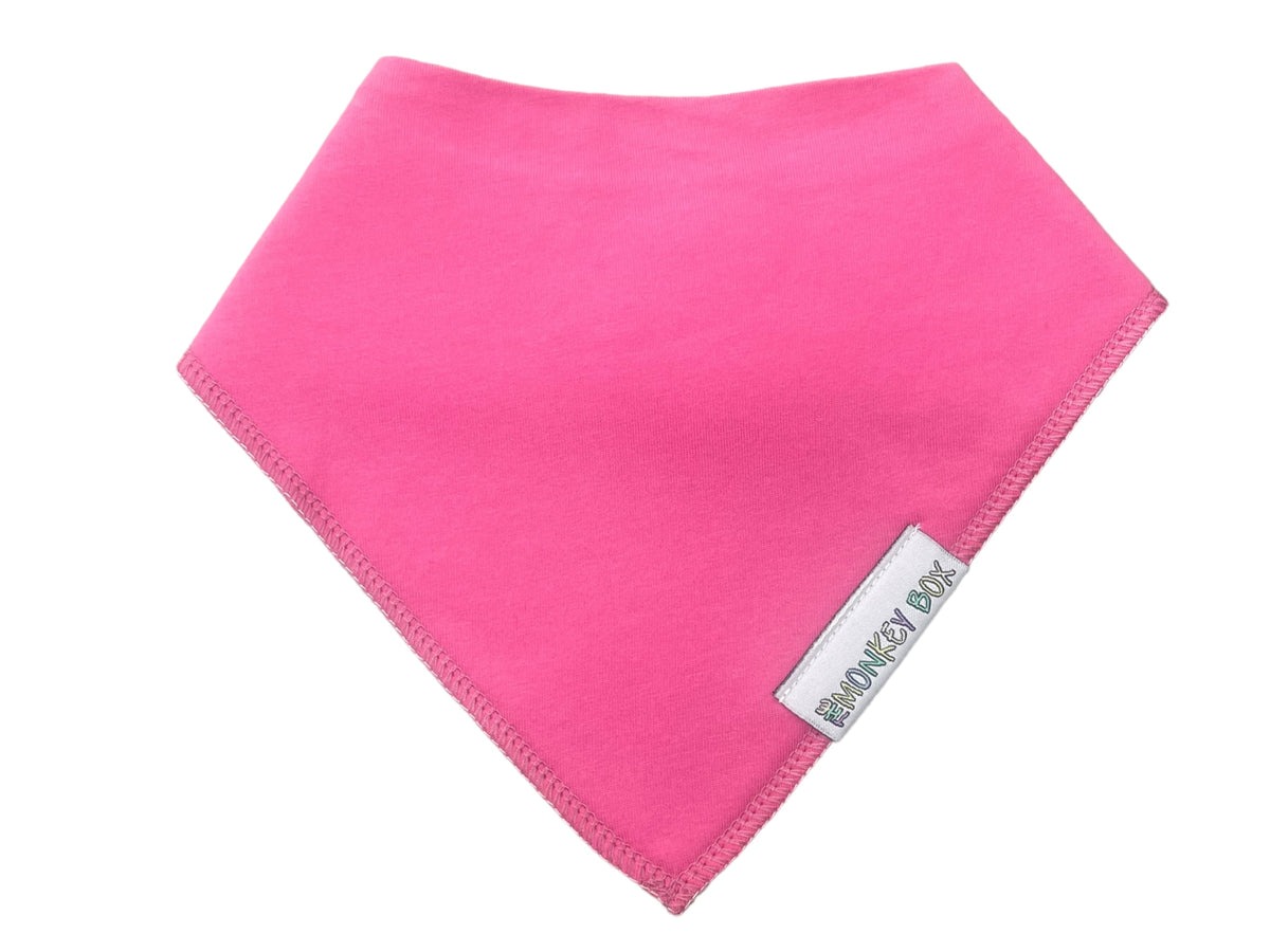 Plain Bright Pink Dribble Bib – The Monkey Box