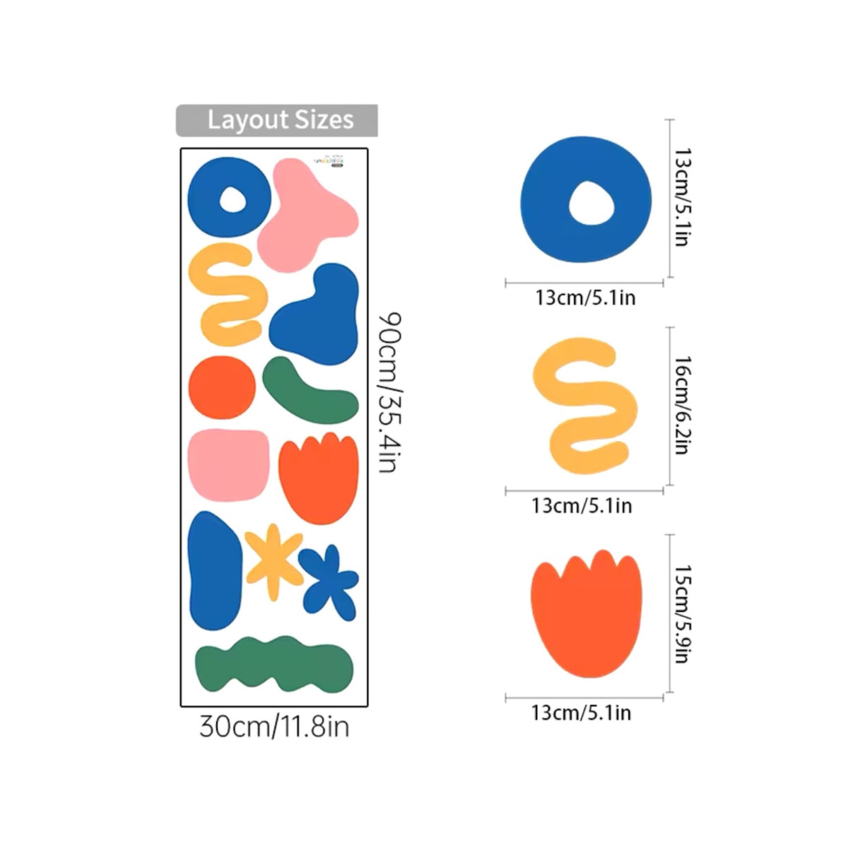 Multicoloured Shape Wall Stickers – The Monkey Box