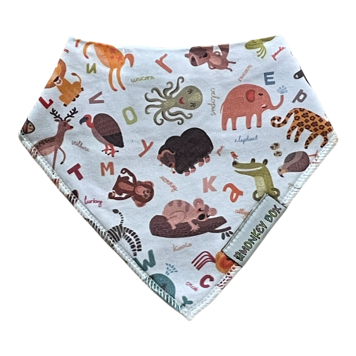 Alphabet Animals Dribble Bib – The Monkey Box