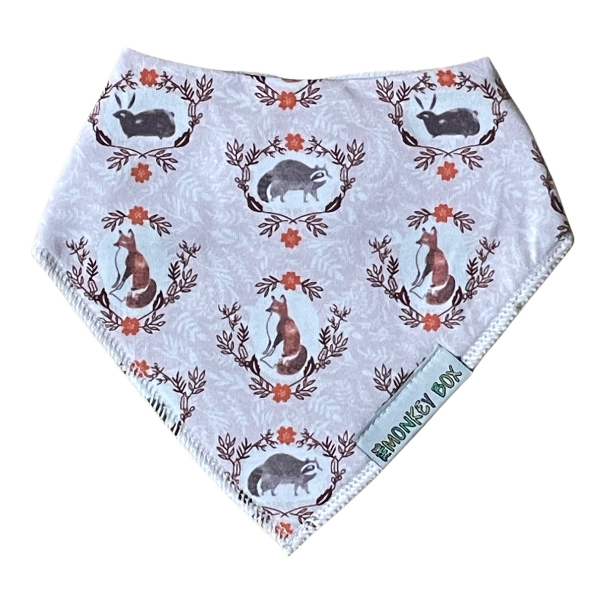 Badger, Fox and Hare Dribble Bib – The Monkey Box