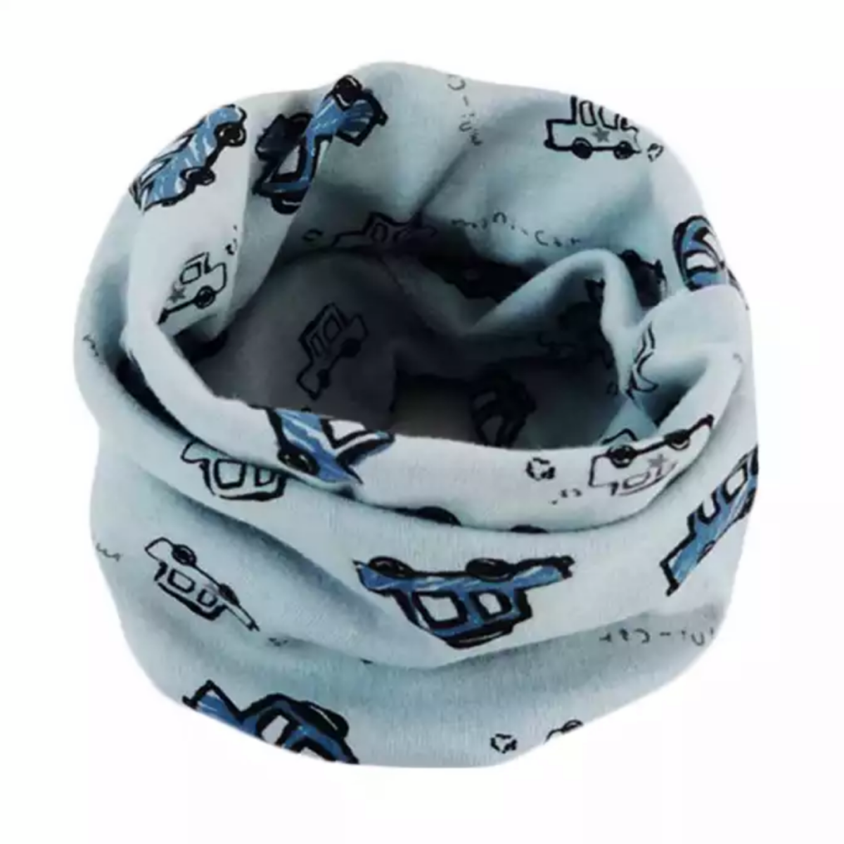 Children's Blue Car Cotton Snood - The Monkey Box