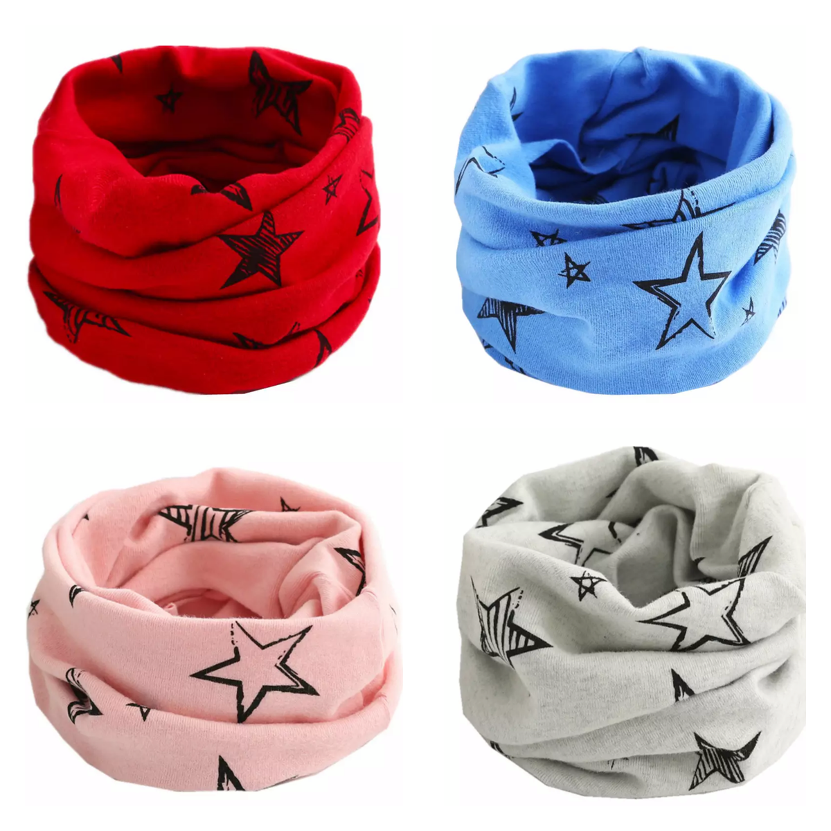 Children's Red Star Cotton Snood - The Monkey Box