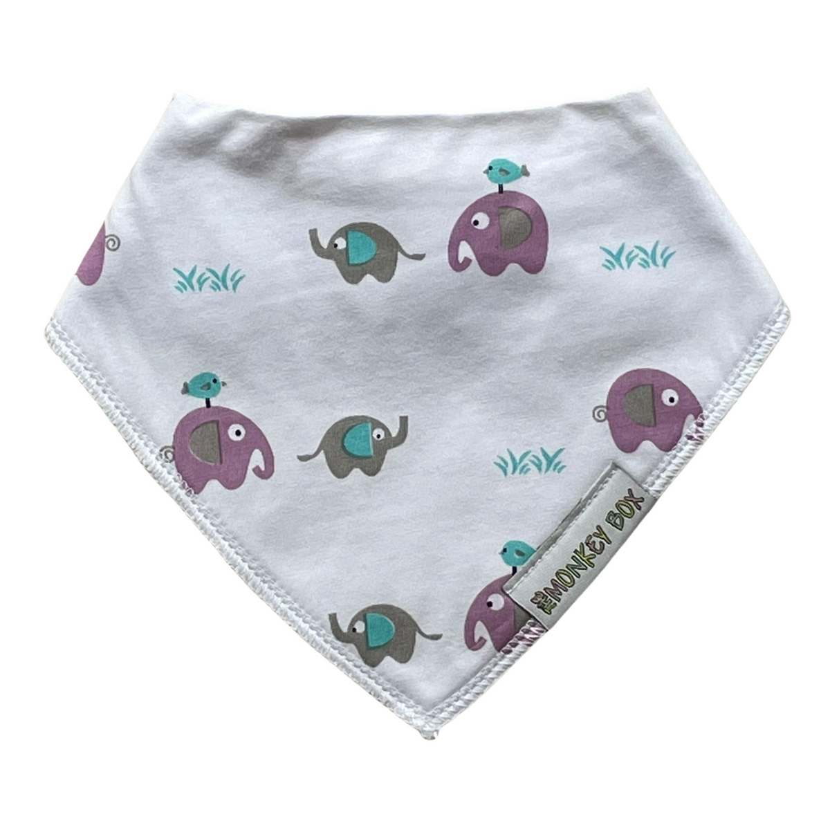 Elephant and Bird Dribble Bib – The Monkey Box